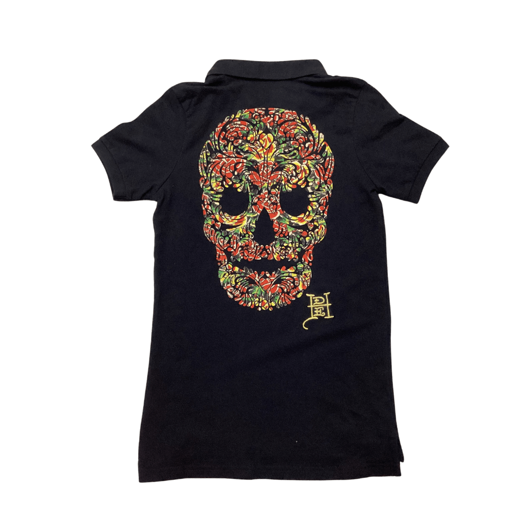 ED HARDY WOMENS POLO SHIRT - BLK/GOLD – The Rail PH